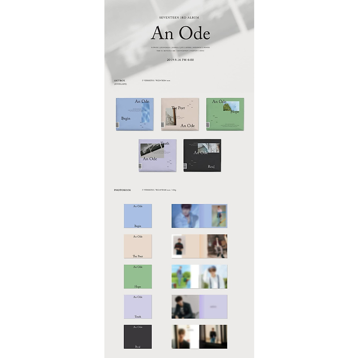 SEVENTEEN - AN ODE (Vol.3) CD Random ver.