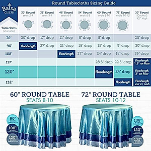 BalsaCircle 10 pcs 120 inch White Round Tablecloths Fabric Table Cover Linens for Wedding Party Polyester Reception Banquet Events Kitchen Dining