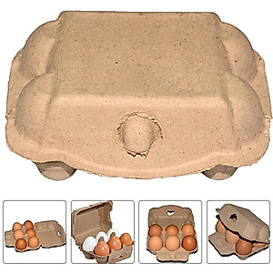Happyyami 20pcs Egg Cartons Egg Tray Holder 6 Count Eggs Keeper Egg Bulk Container for Family Farm Market Camping Picnic Travel