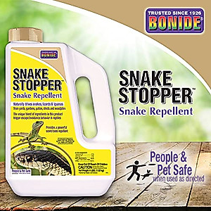 Bonide Snake Stopper Snake Repellent, 4 lb. Ready-to-Use Granules for Outdoor Pest Control, People & Pet Safe