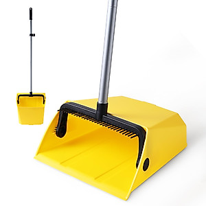Yocada Commercial Dustpan with Comb Outdoor Indoor for Courtyard Garage Lobby Mall Market Floor Home Kitchen Room Office Pet Hair Rubbish