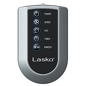 Lasko Wind Curve Portable Electric 42" Oscillating Tower Fan with Fresh Air Ionizer, Timer and Remote Control for Indoor, Bedroom and Home Office Use, Silverwood 2554
