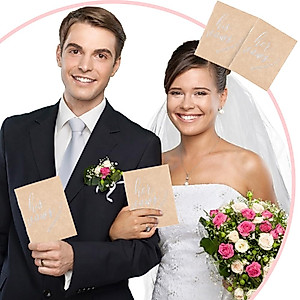 GORGECRAFT 2Pcs Wedding Vows Book with Word His Vows & Her Vows 3x4 Inch Kraft Vow Notebooks Journal Wedding Day Officiant Books Keepsake for Bride and Groom Ceremony Vow Renewal Gifts