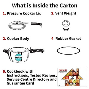 Hawkins 3.5 Litre Triply Stainless Steel Pressure Cooker, Inner Lid Cooker, Silver (HSST35)