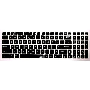 BingoBuy US Layout Keyboard Protector Cover Skin for MSI GL63 GS75 GE75 GS63 GP63 GE63 PE60 PE70 GE62 GE72 GL62 GL72 GP62 GT62 PL60 CX62 WE62 WS63 GP72 GT72 GS73VR GT73VR WT73 WS72 GE73 (Black)