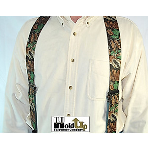 Holdup 2" Wide Outdoorsman Series Advantage Pattern Suspenders for Men with Composite Plastic USA Patented Gripper Clasp