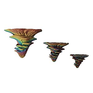 Generic Wall Floating Shelf, Set of 3 Mushroom Wall Shelves, 3-5.5 Inches, Room Decor, Cottagecore Decor, 3D Printed, Wall Mounted Shelves