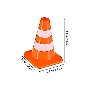 Gadpiparty Pre Rolled Cones 10 Pcs Miniature Traffic Cones Road Construction Cones Kids Traffic Signs Toys Children Educational Learning Toys Sand Table Ornaments Street Signs