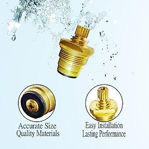 ALITZ 98-688 Replacement Faucet Cartridge Brass Stem Hot compatible with Gerber 98-688 valve compression-style hot stem and bonnet assembly designed for deck-mounted faucets