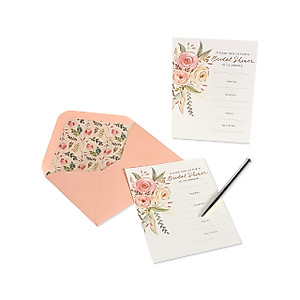 Papyrus Bridal Shower Invitations, Floral (20-Count)