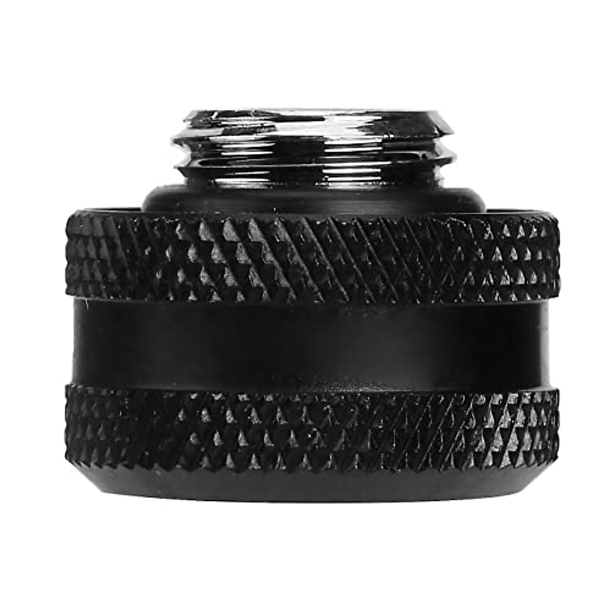 Dracaena 6 Pack G1/4" Thread to 12mm OD hard Tubing Compression Fitting with Rings for rigid acrylic Tube for Computer Water Cooling System, Black