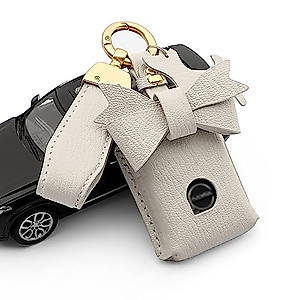 TAIKOO Smart Key Fob Cover Case for Volvo XC90 XC60 XC40 S60 S90 V60 T5 T6 T8 Car Key Case Cover Accessories (Intelligent keys [White])