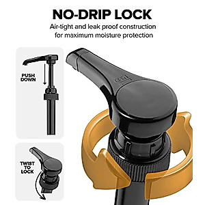 4-Pack Black Coffee Syrup Pump Dispenser, Fits 750ml 25.4oz Torani, Starbucks, Skinny, DaVinci, Monin Bottles, Coffee Syrup Dispenser