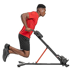 Sunny Health & Fitness Hyperextension Roman Chair with Dip Station - SF-BH620062 , Black