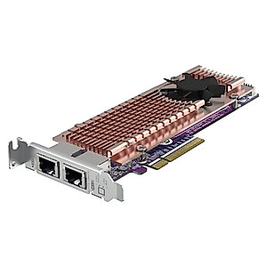 QNAP QM2-2P410G2T 2 x PCIe Gen4 NVMe SSD & 2 x 10GbE (10G/5G/2.5G/1G/100M) Port Expansion Card to Enhance Performance