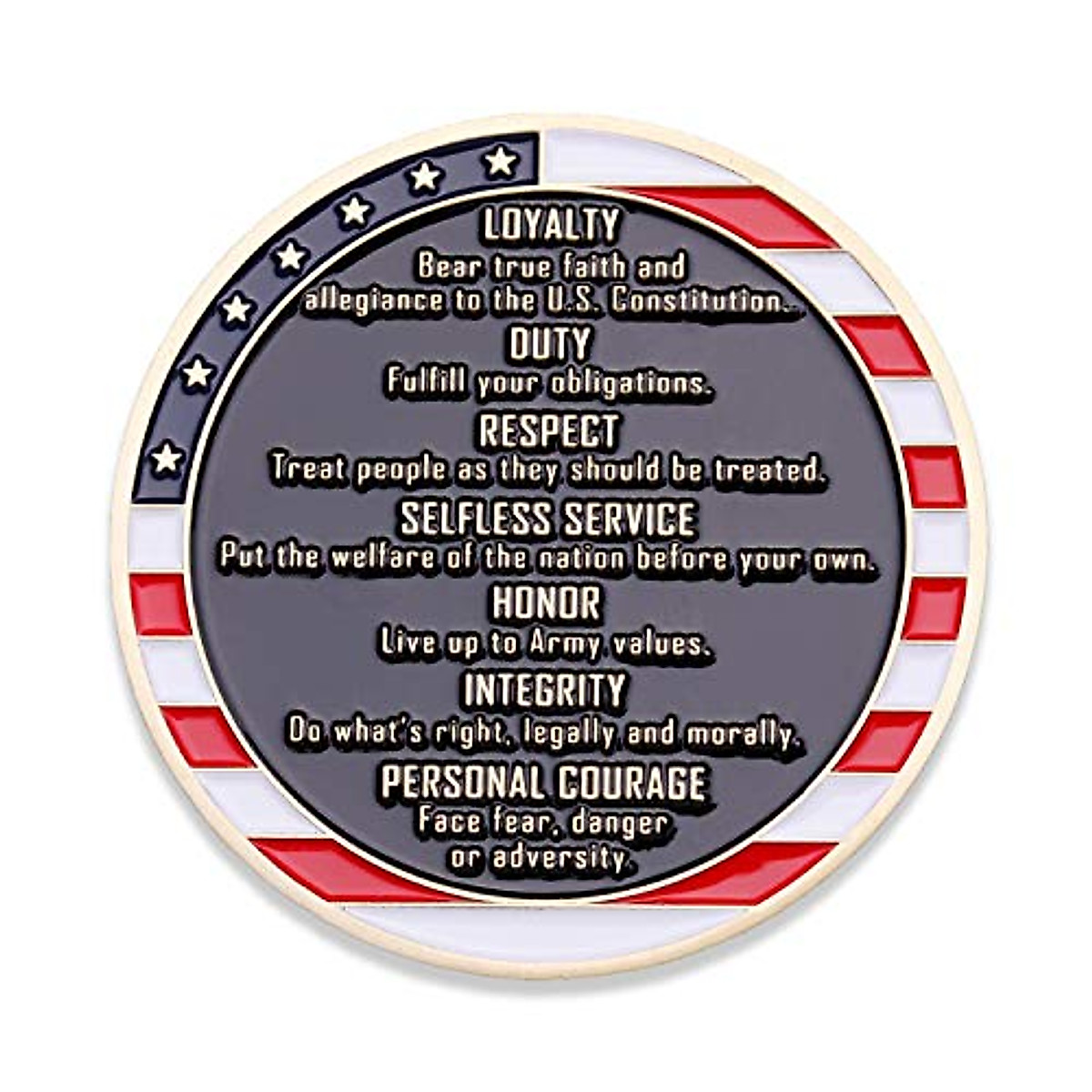 Army Core Values Challenge Coin - United States Army Challenge Coin - Amazing US Army Military Coin - Designed by Military Veterans!