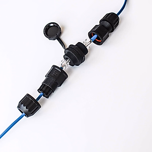 Waterproof RJ45 Connector, Female to Female Waterproof Ethernet Coupler, Panel Mount, IP68 Ethernet LAN Cable Coupler Outdoor Adapter Weatherproof Connection for CAT 6, CAT 5, CAT 5E, Cat7 (6-Pack)