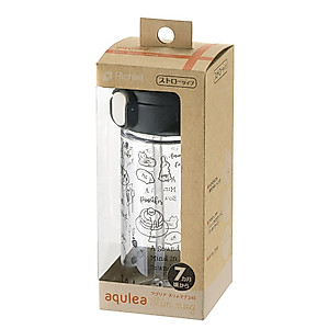 Richell Aqulea straw mug Black 240ml