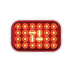 GG Grand General 77182 Red Rectangular Pearl 24-LED Stop/Turn/Tail Sealed Light