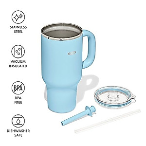 OXO Strive XL Tumbler with Handle – 32 oz. – Blue Topaz