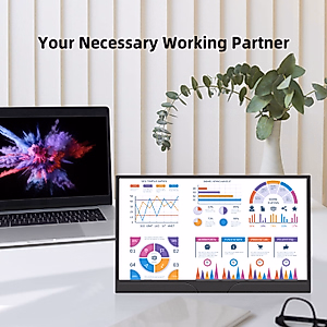 4K Portable Monitor, YGG 15.6 "UHD 3840*2160 External Display, Mini HDMI USB-C Portable Computer Monitor, 100% sRGB Gaming Monitor, HDR External Second Screen Monitor For Laptop Xbox Nintendo Switch