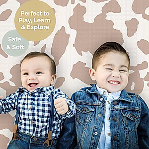 JumpOff Jo Baby Play Mat - Large Folding Foam Play Mat for Infants, Babies, Toddlers, Waterproof, Double-sided (70" x 59") - Westbound