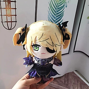 VEGAWIWI Cute Plush Doll Anime Figure Plushies Fischl Kawaii Soft Stuffed Animals Gift for Genshin Impact Fans