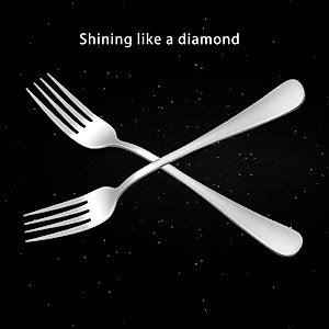 Forks,Set of 16 Top Food Grade Stainless Steel Forks Silverware Set, Dinner Forks, Flatware Forks,Cutlery Forks,8 Inches, Mirror Polished & Dishwasher Safe, New Apartment Essentials