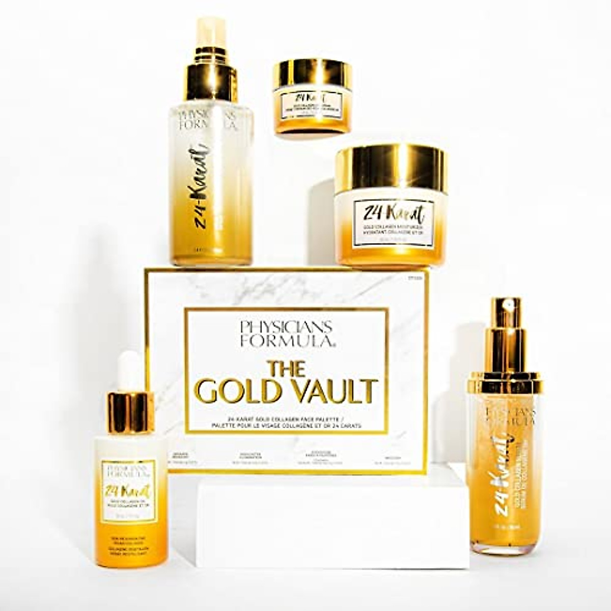 Physicians Formula 24-Karat Gold Shimmer Makeup Set, Face Palette, The Gold Vault, Mascara, Eyeshadow, Christmas Gift