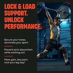 Mava Sports Knee Wraps (Pair) for Men & Women | Ideal for Cross Training, WODs, Gym Workouts, Weightlifting, Fitness & Powerlifting | Knee Straps for Squats | 72" Compression & Elastic Support