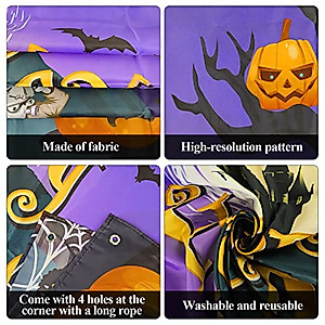 Happy Birthday Halloween Backdrop Halloween Birthday Party Decoration Pumpkin Ghost Spooky Castle Background Photography Halloween Party Photo Booth Banner Large Birthday Party Supplies Decorations
