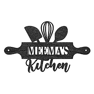 Pandy's Toy Box, Personalized Kitchen Wood Sign Moms Name Wall Art