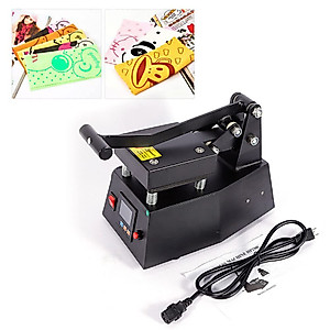 Heat Press Machine, 110V Digital Press Single Heater 600W Small Digital Label Heat Press Machine T-Shirt Logo Printing for Transfer Stickers Labels DIY Logo, 0-250℃