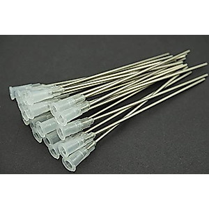 LTKJ 100pcs Blunt Dispensing Needles Syringe Needle Tip for Ink Glue Liquid 16GA 4inch/10cm Length