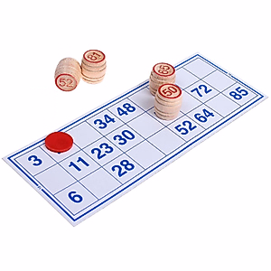 AEVVV Wood Russian Lotto in Metal Case with Russian Folk Patterns - Bingo Game Cards Set for Family