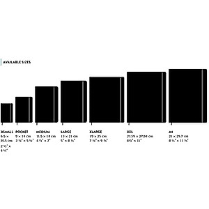 Moleskine Classic Notebook, Soft Cover, Large (5" x 8.25") Plain/Blank, Scarlet Red, 192 Pages