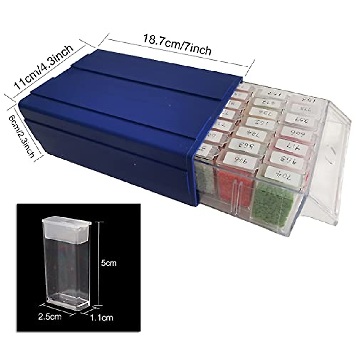5D Diamond Painting Storage Drawer, 35-140 Grids Detachable Storage Box for Beads Buttons Studs Nail Art Rhinestones