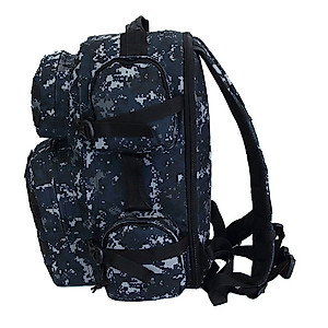 NPUSA Men's Large Expandable Tactical Molle Hydration ReadyBackpack Daypack Bag - ACU Navy Digital Camo