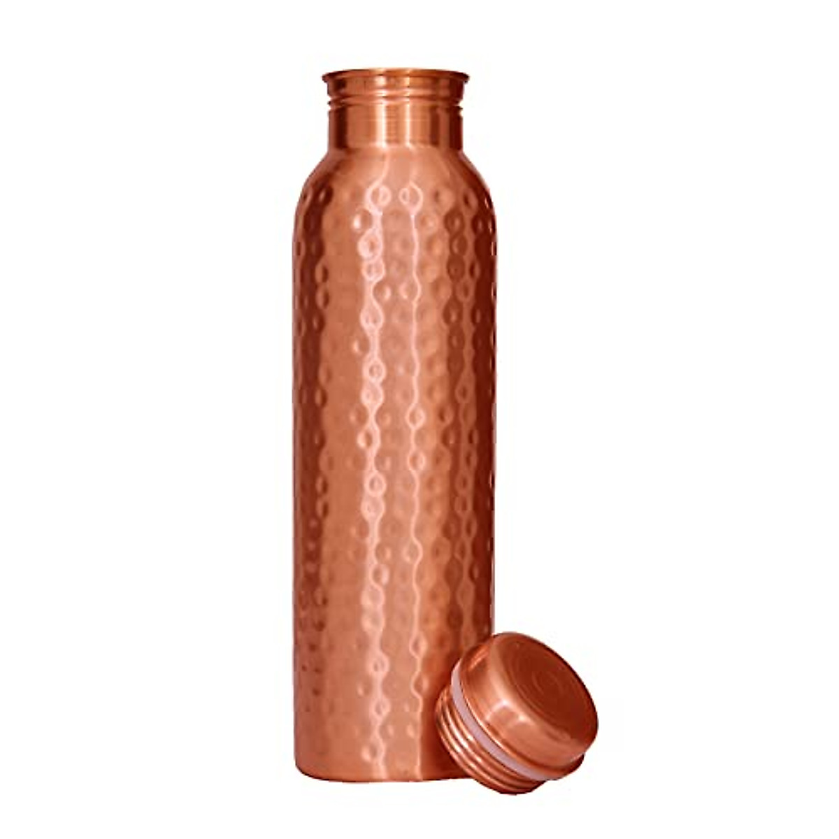 Kitchnver 100percentage Handcrafted Floral Engrave Pure Copper Water Bottle 34 Oz 1 Liter Extra Large Leak Proof Vessel Pot Etched