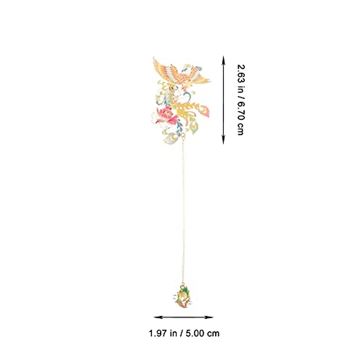 Sewroro Metal Bookmark with Chain: 2pcs Book Page Marker Decorative Book Mark with Chinese Mythology Figure Charm for Book Lover Graduation Gift