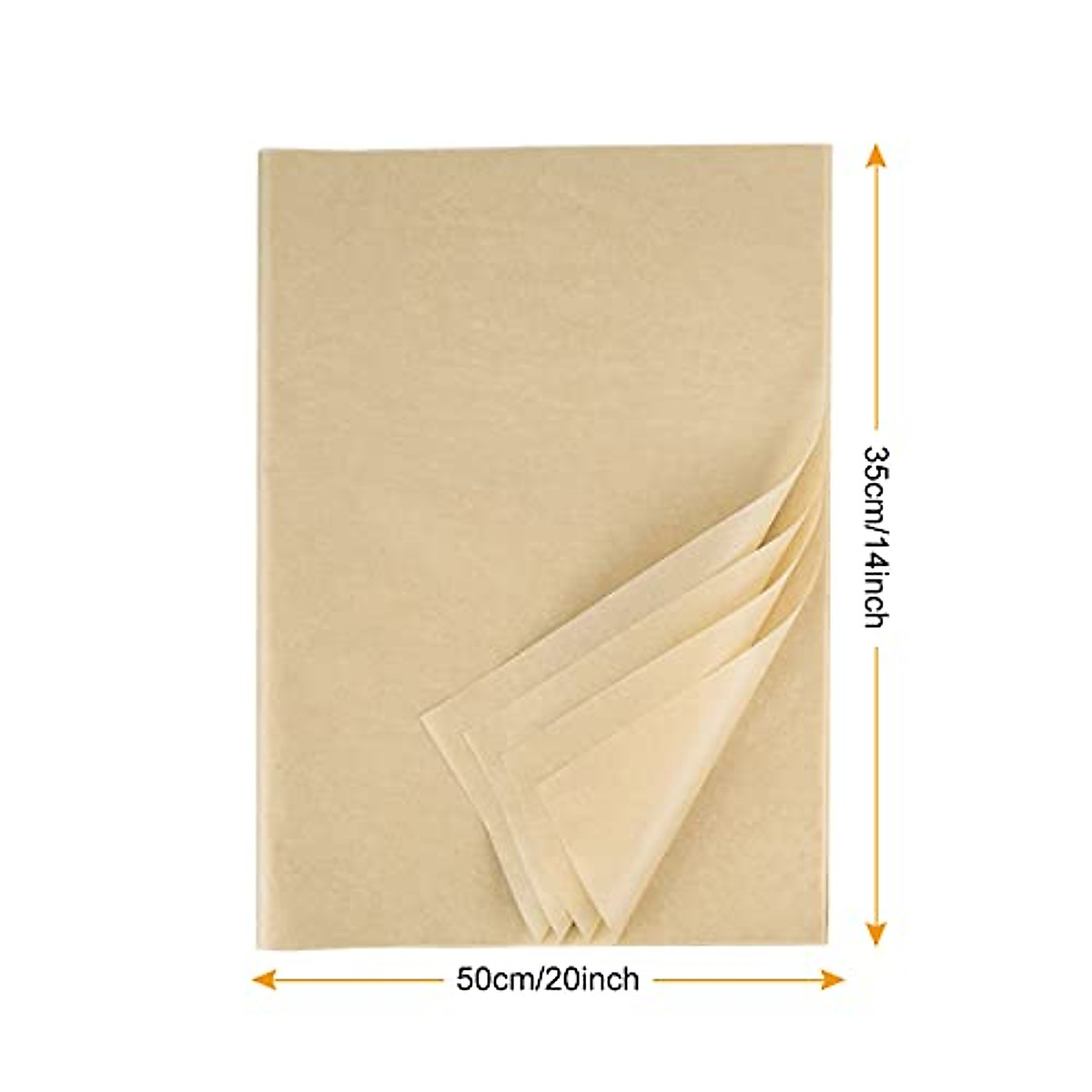 Custry 120 Sheets Brown Kraft Tissue Paper Bulk 20 ''X14 '' Gift Wrap Paper Bulk Wrapping Paper for Birthday Party,Holiday,Arts Crafts, DIY,Wedding Decor