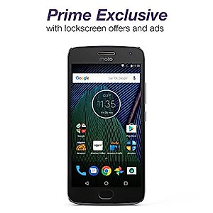 Moto G Plus (5th Generation) - Lunar Gray - 64 GB - Unlocked - Prime Exclusive - with Lockscreen Offers & Ads