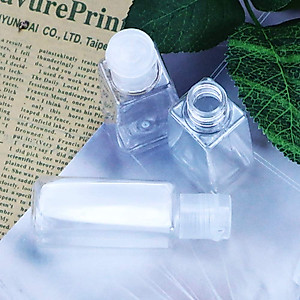 BIGNC 30 Pack Portable Travel Bottle, Empty Clear Travel Refillable Flip-Top Bottles for Travel Outdoor Camping Business, 1Ounce