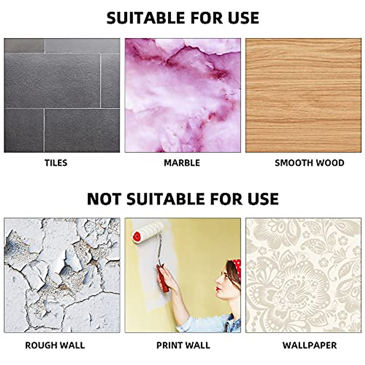 Jetec 8 Pieces Bathroom Shelf Adhesive Hooks Sticker Strong Hooks for Shower Caddy Basket Double Claw Wall Hooks Sticker for Kitchen Bathroom (6 x 12 cm)