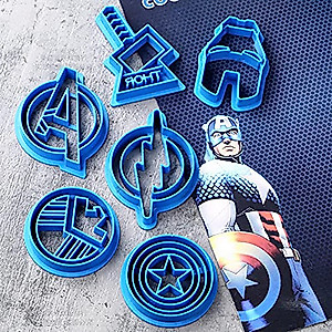 Crethinkaty Plastic Cookie Cutters,6 Pieces Fondant Cutter Set,Cartoon Biscuit Cutter,Cartoon Cookie Impression Cutter,Sugar Craft Cake Decoration