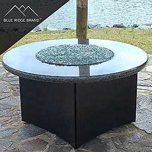 Blue Ridge Brand Reflective Fire Pit Glass Beads - Professional Grade Fire Glass for Fire Pit - 3/4" Firepit Glass Rock - Glass Stones - Gas & Propane Fireplace Glass (10 Pound, Clear)