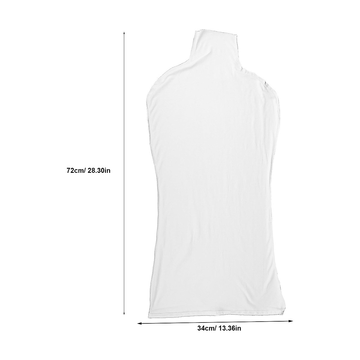 Baluue Superb Fabric Cover Female Model Cloth Accessories for Upper Body Dress Stand Form Mannequin Model ( Mannequin NOT Included ) White