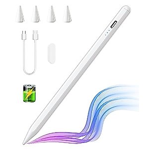 Stylus Pen for iPad, Apple Pencil for iPad 10th 9th Gen, Apple Pen iPad Pencil for iPad Air 5/4/3rd, iPad Pro 11/12.9 Inch, with Palm Rejection & Tilt Sensitivity, Magnetic Stylus iPad Pen, White