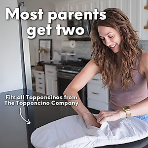 The Topponcino Company | Extra Cover Only | Insert Sold Separately | Fits All Topponcinos from The Topponcino Company | 100% Natural Cotton | Machine Washable (Grey)