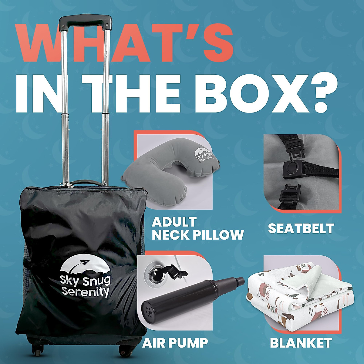 Toddler Airplane Bed - Inflatable Airplane Bed for Kids with Blanket & Neck Pillow Included - Fits All Seats, with Cup Holder - Comfortable and Durable - Easy to Inflate Deflate and Clean